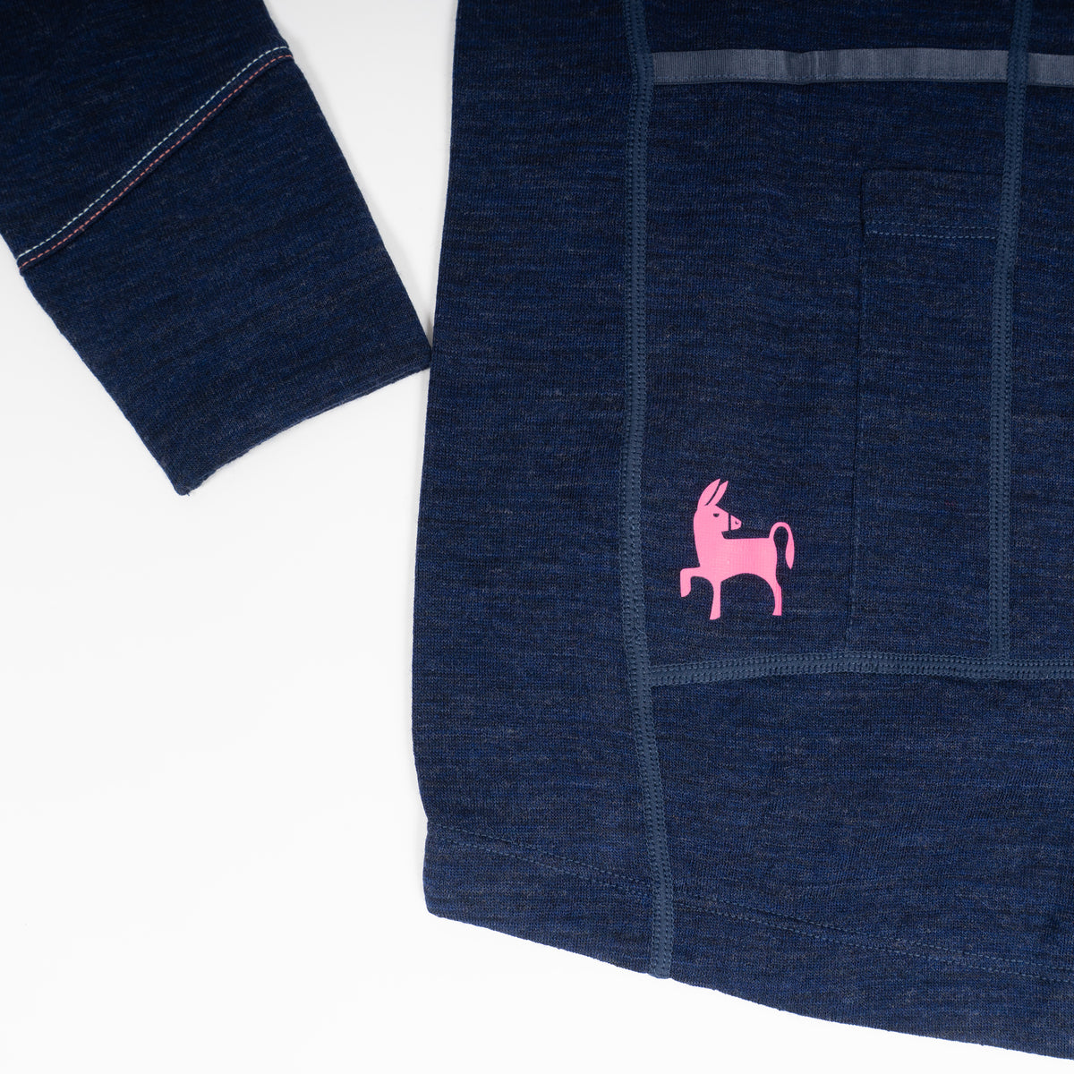 Merino Wool Long Sleeve Jersey Navy Blue - Donkey Label